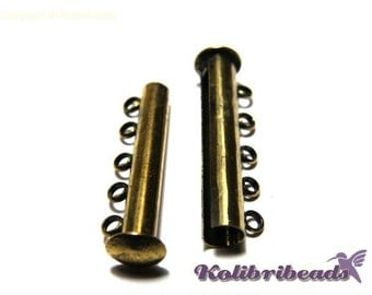 Clasp Slide Lock Tube Clasp with Bar 30mm x 1pc