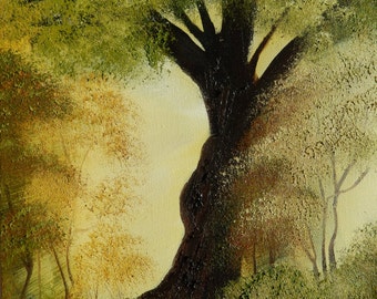Oak tree painting | Etsy