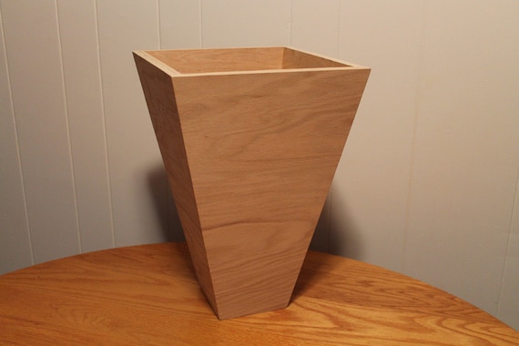 Tapered Wooden Box 12x 12x 18 Wedding