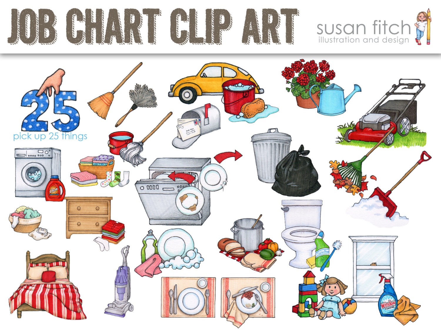 Job Chart Chore Chart Clip Art
