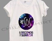 5SOS Shirt Five Second of Summer Galaxy Shirts V-neck Shirt Tee Shirt T ...