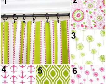 Pink curtains | Etsy