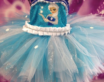 Frozen elsa tutu dress