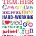 Teacher Subway Art 8x10 Instant Download Teacher