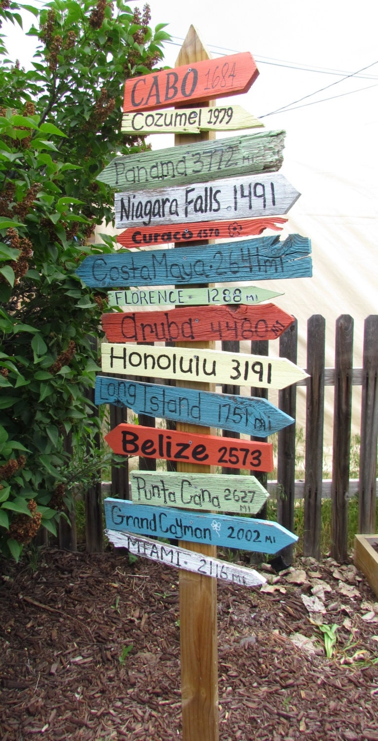 A Personalized Directional Sign for Your Yard