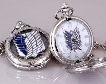Attack on Titan silver Freedom Wing/King Unicorn/Guardianrose Pocket ...