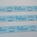 Blue Prince Ribbon with Crown 7/8 inch Grosgrain Boy