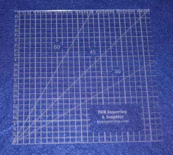 Square Ruler 1/8 Clear Acrylic 6 1/2 Great