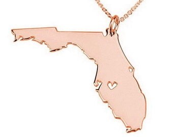 Popular items for home state necklace on Etsy