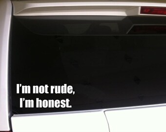 Rude car decal | Etsy