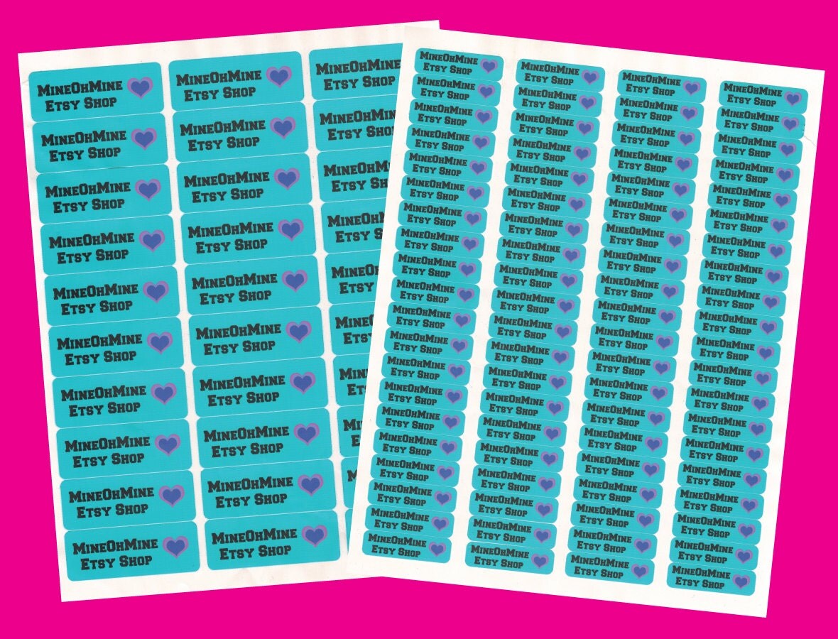Custom Waterproof Stick on Labels-110 count Personalized-Back