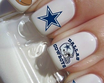 Dallas Cowboys NFL Football nail decals tattoos nail art