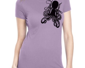 Popular items for womens octopus shirt on Etsy
