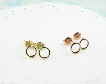 Popular items for open circle studs on Etsy
