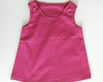 Items similar to Infant Toddler Linen Scalloped A Line Jumper Dress on Etsy