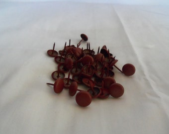 Vintage Upholstery Tacks Red 50