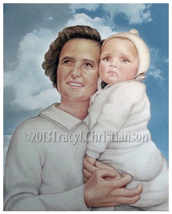 St. Gianna Molla Catholic Art Print Pro-Life by PortraitsofSaints