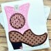 Cowgirl Boot Monogram Digital Machine Embroidery Applique
