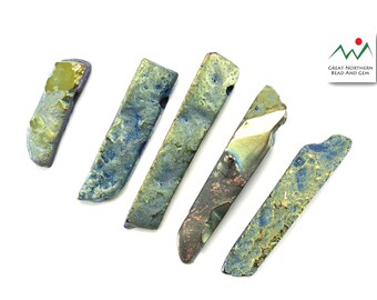 Titanium Sticks,Electroplated Banded Agate,Titanium Agate, Blue Iris,5 ...