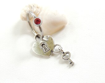 Key lock piercing | Etsy