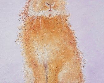 SALE,Bunny painting, Easter bunny art,Easter gift, nursery painting ...