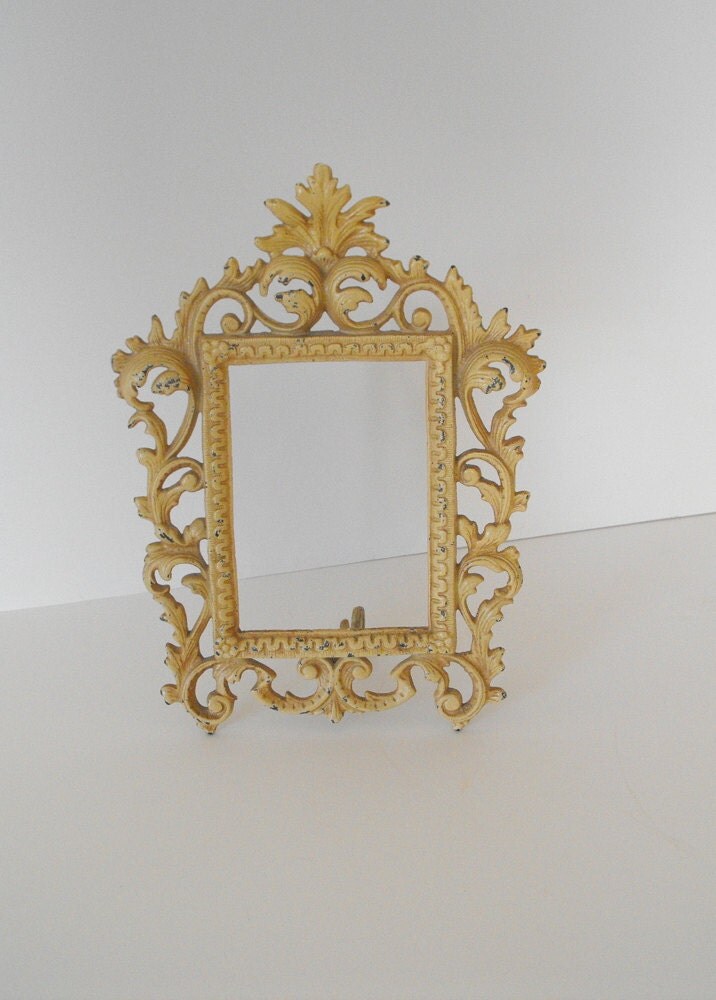 Vintage Frame Yellow Wilton Iron Picture Rococo Art Nouveau Cast Iron ...