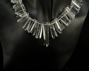 Crystal point choker | Etsy