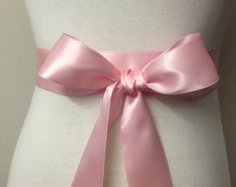 Light pink sash | Etsy