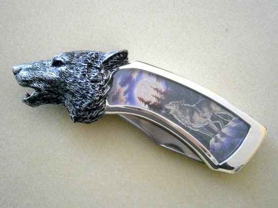 Timber Wolf Collector Knife by Franklin Mint NIP Mint