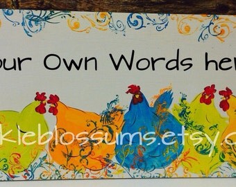Popular items for chicken signs on Etsy