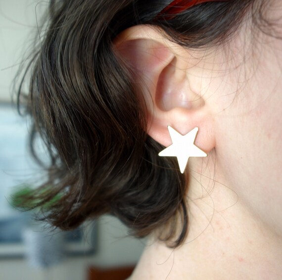 Items similar to Medium Star Studs on Etsy