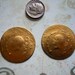 2 Vintage Brass Replica Roman Coins