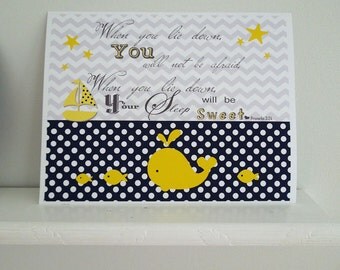 Nautical Themed Nursery,Bible Verse Print Nursery Art, Navy Blue Gray ...