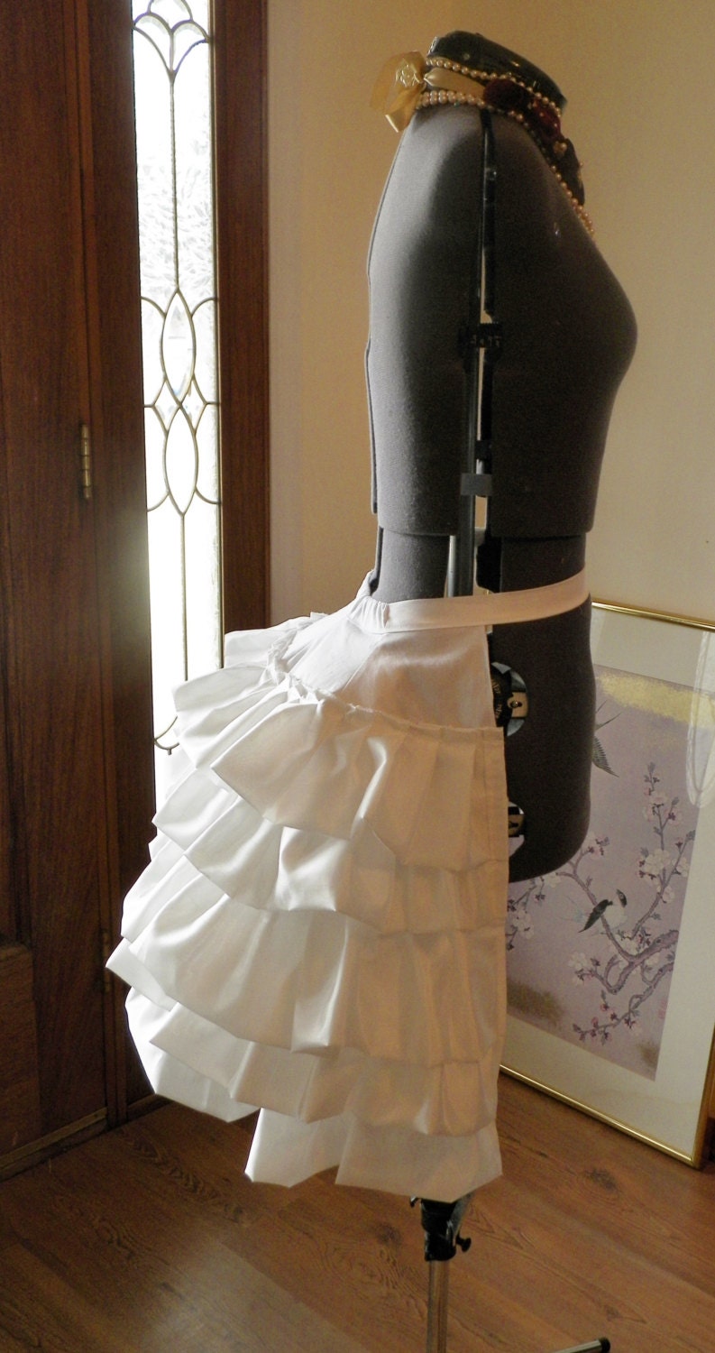 Victorian Bustle Tournure Late 1800's Bustle Dress Costume with Ruffles ...
