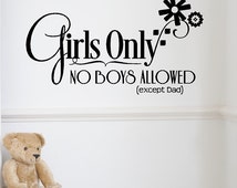 Unique girls only sign related items | Etsy