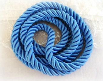 Silver Gray Grey Satin Twisted Cord Wrapped Thread Cord 10mm