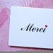 Merci French Thank You Note Cards with Love or Beret Thank
