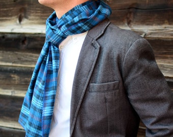 Mens plaid scarf | Etsy