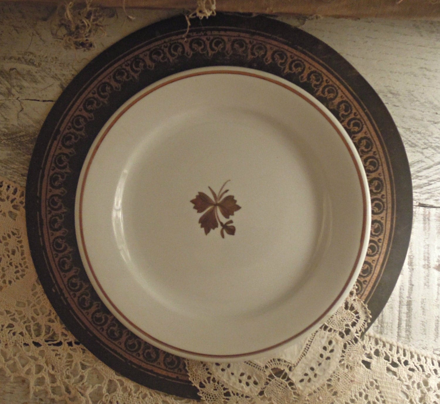Vintage Ironstone Alfred Meakin Plate / Tea Leaf Pattern – Haute Juice