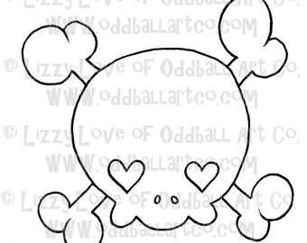 Skull heart eyes | Etsy