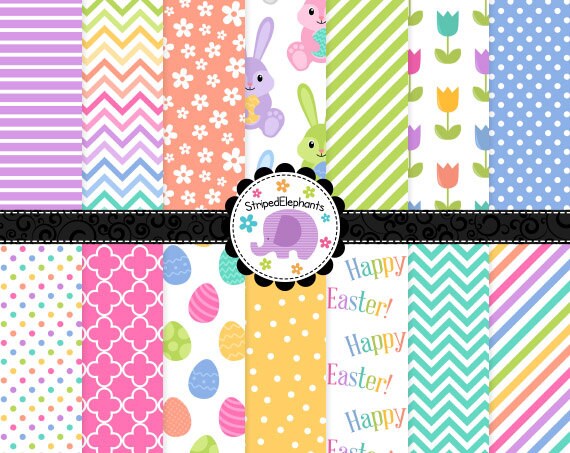 Easter Digital Paper Easter clipart Easter backgrounds