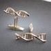 14k gold cuff links cufflinks gift for science DNA jewelry