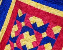 Popular items for primary color quilt on Etsy