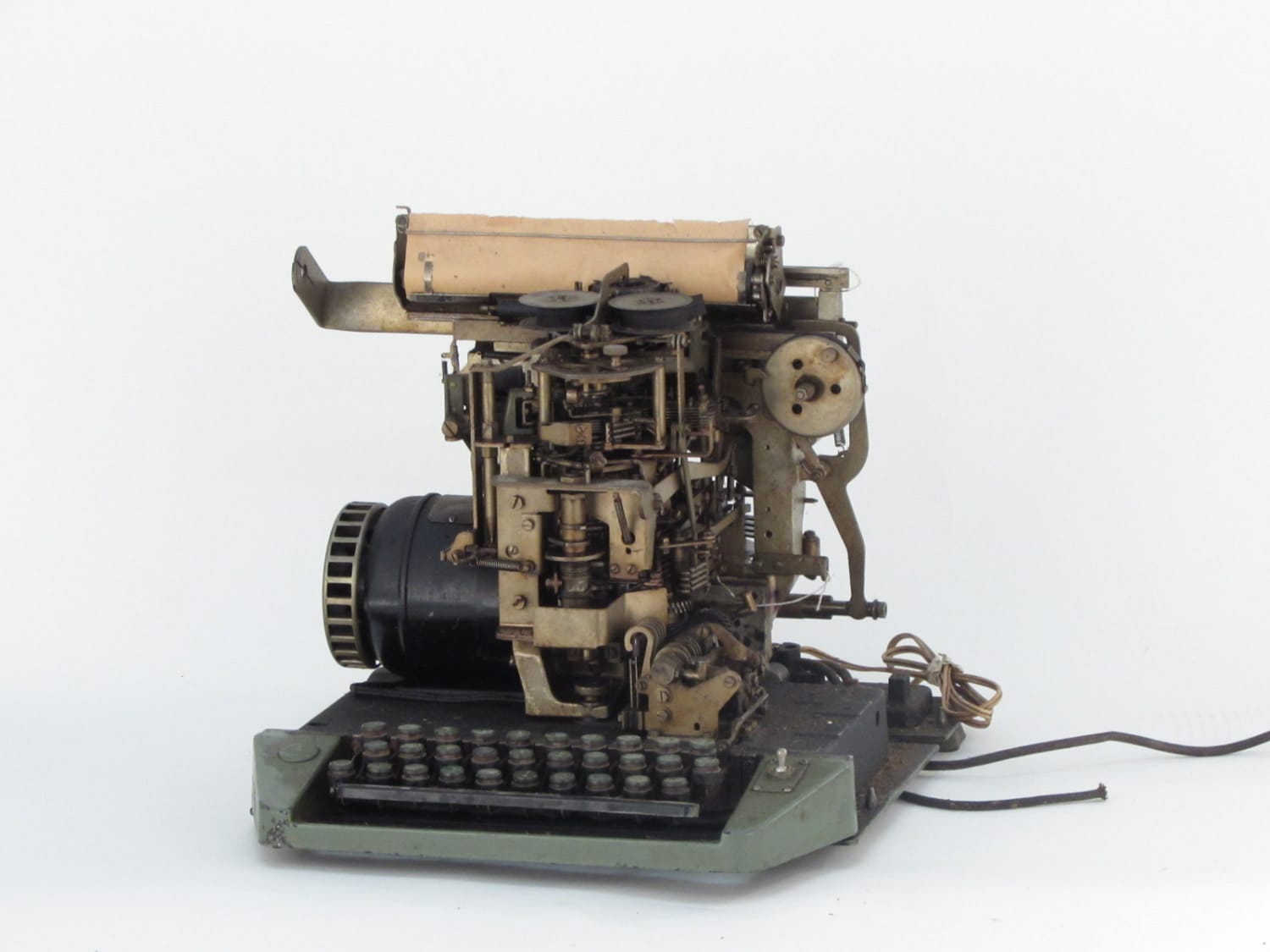 vintage teletype model 26 antique typewriter old electronic industrial ...