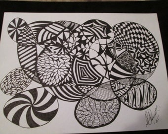 Popular items for scribble art on Etsy