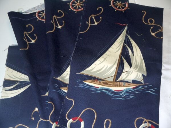 Ralph Lauren nautical sailboat fabric / coastal beach decor