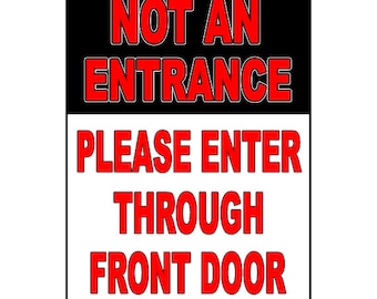 Funny entrance sign | Etsy