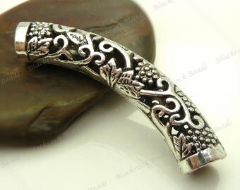 Unique curved tube beads related items | Etsy