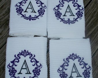 Monogram Kitchen Towel Personalized Kitchen by Crafting4Caleb