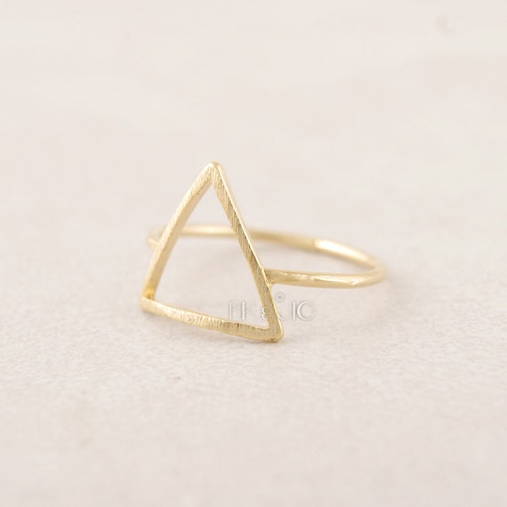 Triangle Ring in gold by bkandjio on Etsy